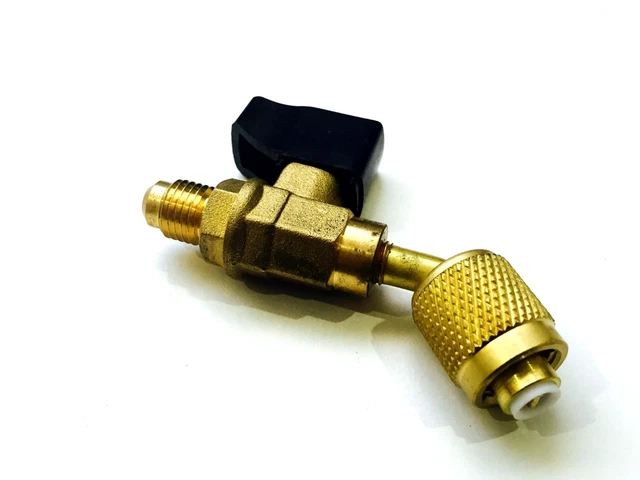 REFRIGERATION BRASS CHECK Valve With Tap 1/4F Sae - 5/16F Sae 45 ...