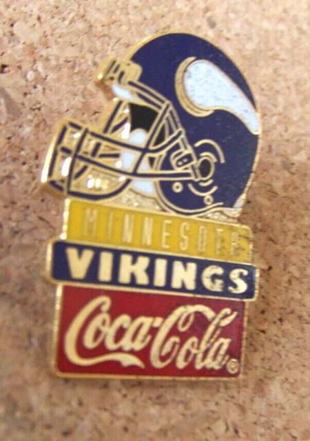 MINNESOTA VIKINGS COCA-COLA helmet lapel pin NFL Coke Coca Cola c41247 ...