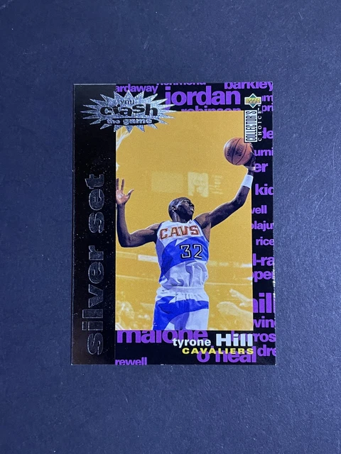 1995-96 COLLECTOR'S CHOICE Tyrone Hill Crash the Game argent #C29 ...