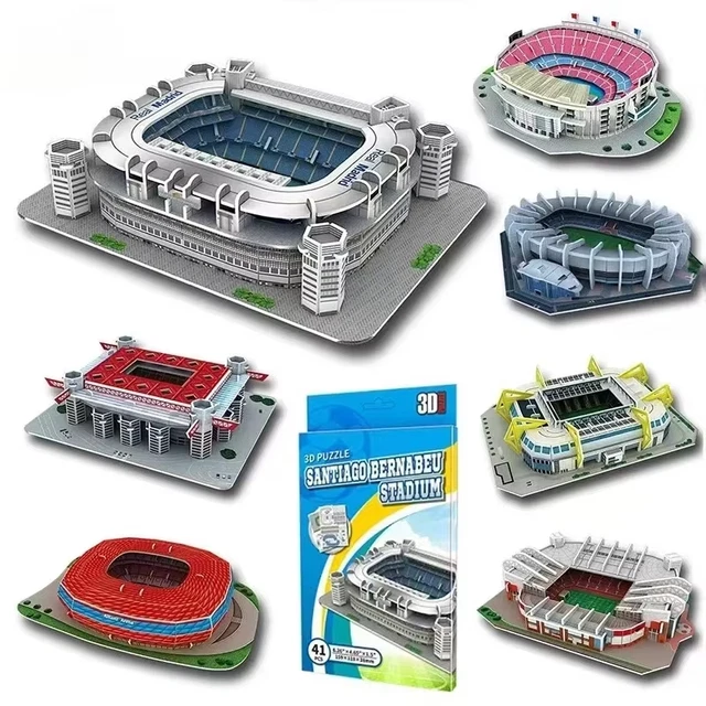 FOOTBALL STADIUMS 3D Models Miniature Puzzle DIY Premiership Football ...
