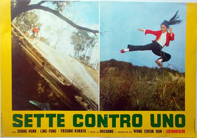 FOTOBUSTA POSTER ITALIE 1973 Sept Contre Uno Shan Kuan Ling Fung ...