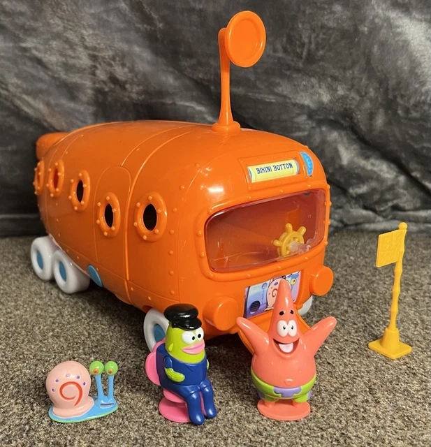 SPONGEBOB SQUAREPANTS BUS Submarine Boat Working Sounds Figures Patrick ...