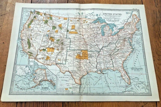 1903 LARGE COLOUR fold out map titled " pennsylvania western part " £19 ...