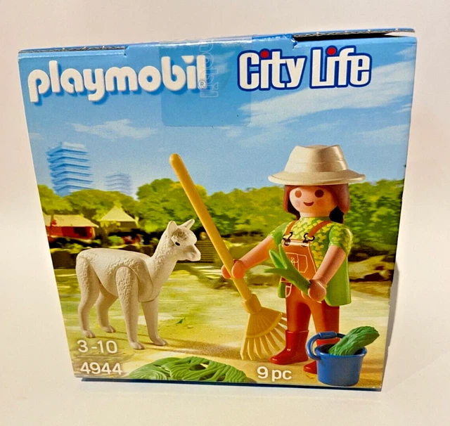 PLAYMOBIL 4944 SOIGNEUSE Zoo Lama Série OEUF DE PAQUES Boite Scellée ...