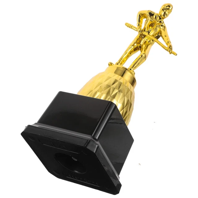 PLASTIC GOLD SNOOKER Trophy Pool Party Decorations Billiard Player ...