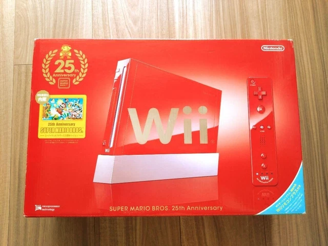 NINTENDO WII SUPER Mario Bros 25th Anniversary Limited Edition Red ...