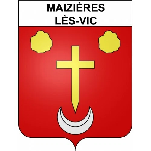 MAIZIÈRES-LÈS-VIC 57 VILLE sticker blason écusson autocollant adhésif EUR 6,99 - PicClick FR