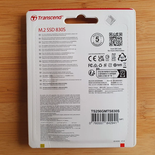 TRANSCEND M.2 256GB SSD 830S | SATA III 6Gb/s | 3D NAND Flash | High Performance £24.99 ...