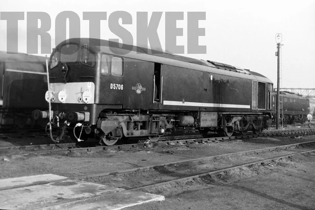 35MM NEGATIVE BR British Railways Diesel Loco Class 28 D5706 Crewe 1964 ...