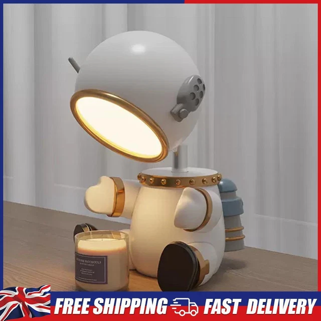 ROBOT ASTRONAUT CANDLE Warmer Light No Flame Desk Light with Timer ...