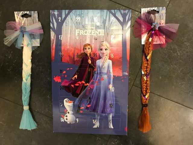 DISNEY FROZEN JEWELLERY Advent Calendar Elsa & Anna Fake Hair Rrp £32 ...