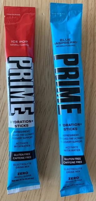 PRIME HYDRATION DRINK Sticks Blue Raspberry and Ice Pop £3.70 - PicClick UK