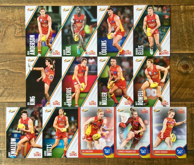 2023 SELECT AFL Footy Stars Series Gold Coast Suns 10 Card Set + 3 Alfw ...
