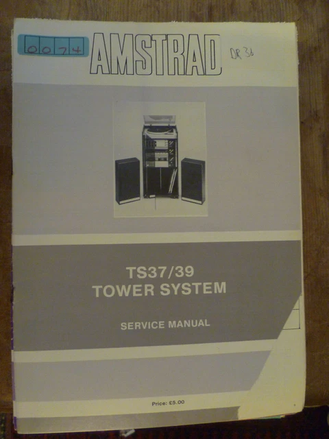 MANUEL D'ENTRETIEN ORIGINAL système Hi-Fi tour Amstrad TS37 TS39 EUR 8 ...