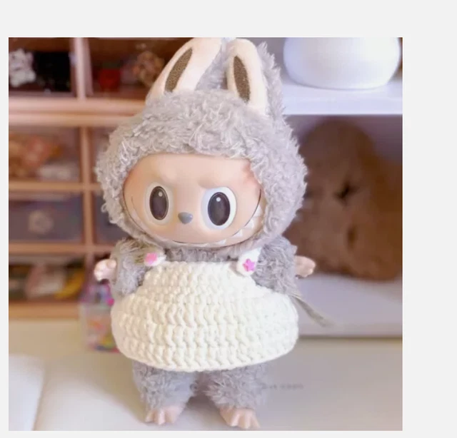 POP MART LABUBU The Monsters Plush Doll Diy Handmade White Skirt No Toy ...