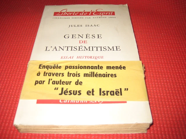 JULES ISAAC: GÉNÈSE de l'antisémitisme, essai historique. $36.38 - PicClick AU