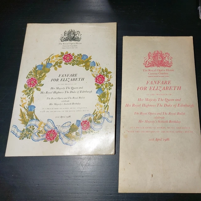 RARE ROYAL OPERA House Fanfare for Elizabeth Silk Poster & Program ...