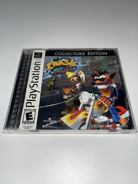 CRASH BANDICOOT WARPED Collector's Edition PS1 Black Label Complete ...