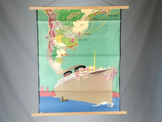 ORIGINAL 1930 NELSON Line South America Poster - Highland Monarch £399. ...