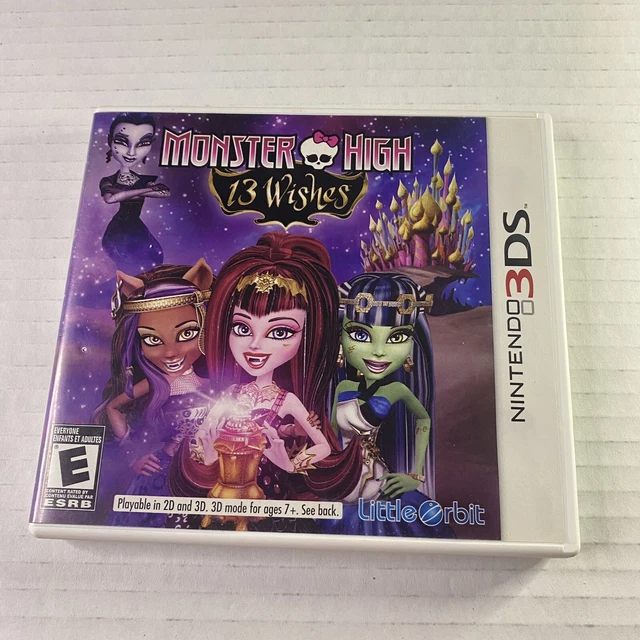 MONSTER HIGH: 13 Wishes (Nintendo 3DS, 2013) CIB W/ Manual Tested ...