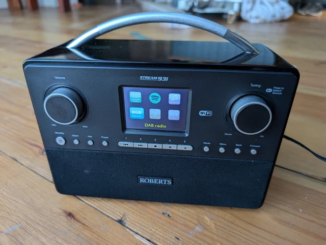 ROBERTS STREAM93I DAB/DAB+/FM/WI-FI Radio - Black, Excellent Condition ...
