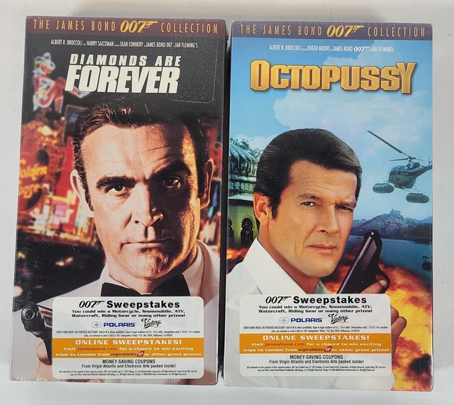 DIAMONDS ARE FOREVER / Octopussy ~ VHS Movie James Bond 007 Collection ...