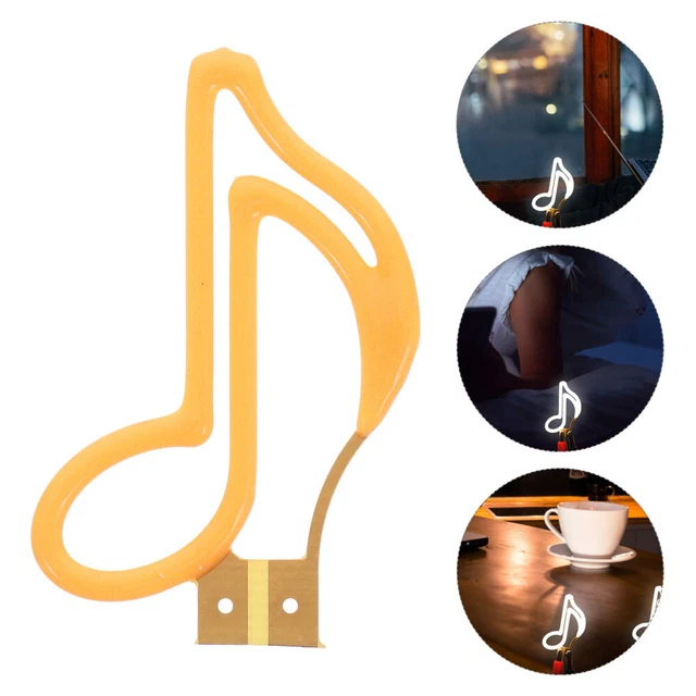 LED MUSIC NOTES Shaped Neon Lights Decor Creative Wall Decoration Music ...