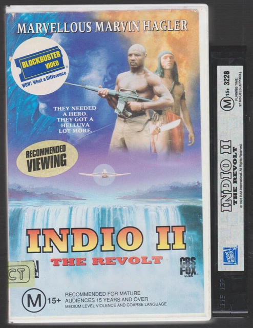 RARE VHS VIDEO Tape INDIO II THE REVOLT Ex-Rental Big Box CBS FOX BlockBuster £24.90 - PicClick UK