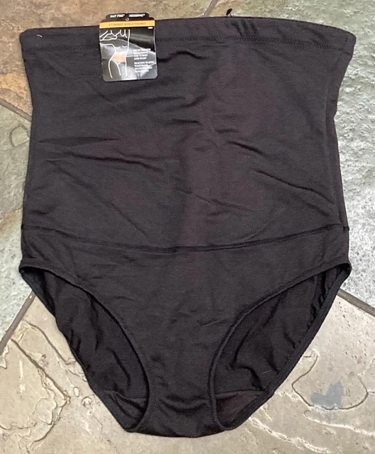 323 MAIDENFORM FAT Free Dressing Med Black High Waist Control Shaper ...