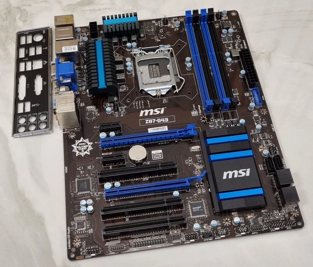 MSI Z87-G43 ATX Mainboard Sockel 1150 Intel Z87 DDR3 HDMI DVI VGA I/O ...