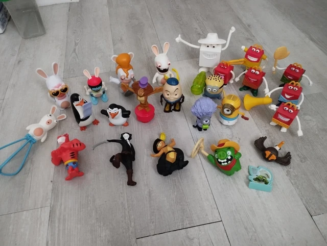 LOT JOUETS 37 figurines McDonald's lapins crétins Happy Les minions ...