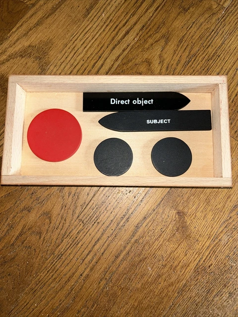 MONTESSORI LANGUAGE MATERIAL- sentence analysis subject object box ...