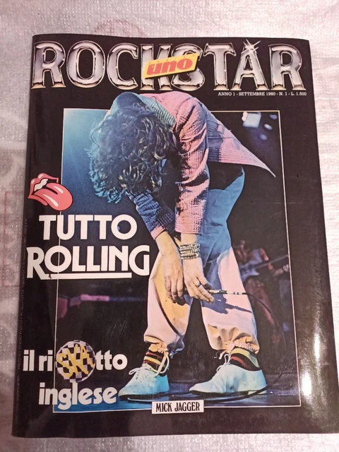 RIVISTA MAGAZINE ROCKSTAR Nr. 1 Sett.1980 con Poster Mick Jagger ...