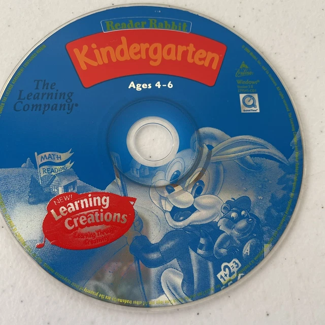 THE LEARNING COMPANY Reader Rabbit Kindergarten Ages 4-6 Math Reading ...