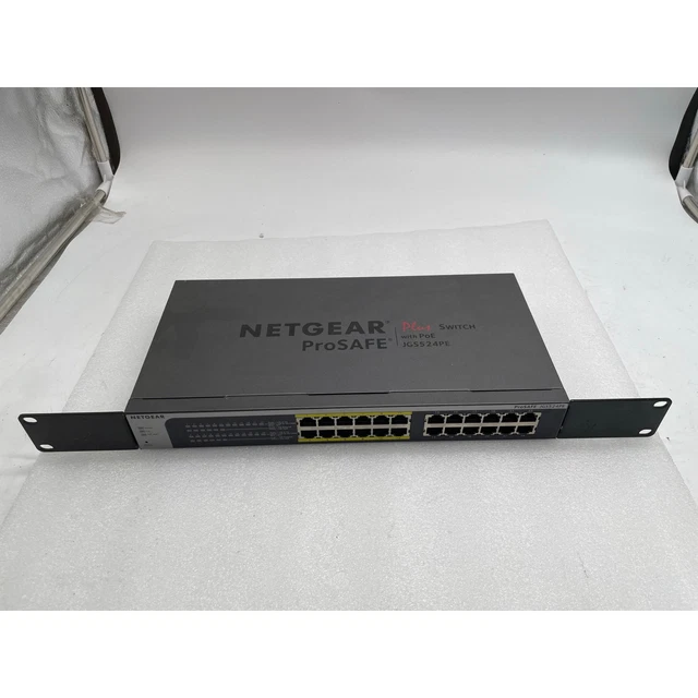 NETGEAR PROSAFE PLUS JGS524PE 24-Port Gigabit POE Ethernet Network ...