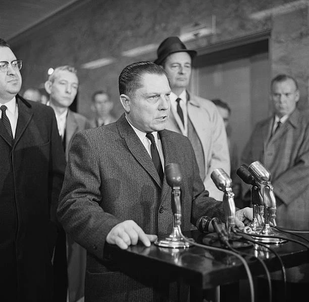 INTERNATIONAL TEAMSTER UNION boss Jimmy Hoffa makes formal stat- 1962 ...