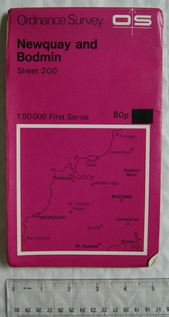 1974 OS FIRST series map Sheet 200 Newquay & Bodmin EUR 2,42 - PicClick IT