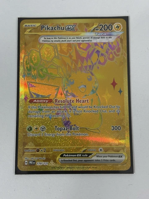 POKÉMON PIKACHU EX 179/131 Prismatic Evolutions Hyper Rare Gold Card £ ...
