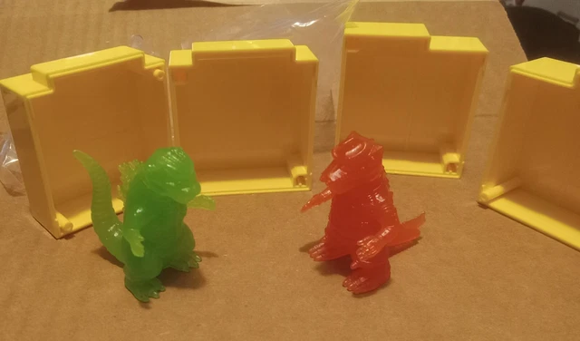 BANDAI MINI GREEN Chase Godzilla Red Chase Mechagodzilla 2 Inch Set $23 ...