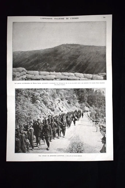 OFFENSIVA ITALIANA DELL'ISONZO Monte Santo Vodice WW1 Guerra 1914 ...