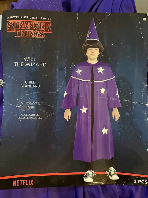 STRANGER THINGS WILL The Wizard Child Standard Robe Hat Cosplay Costume ...