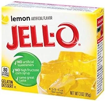 JELL-O LEMON GELATIN Dessert 3 OZ (85g) £9.50 - PicClick UK