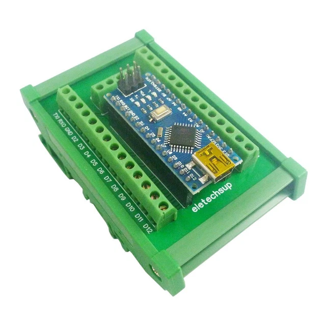 DIN RAIL MOUNT Screw Terminal Block Breakout Module PLC Expanding Board ... DIN RAIL MOUNT Screw Terminal Block Breakout Module PLC Expanding Board ...