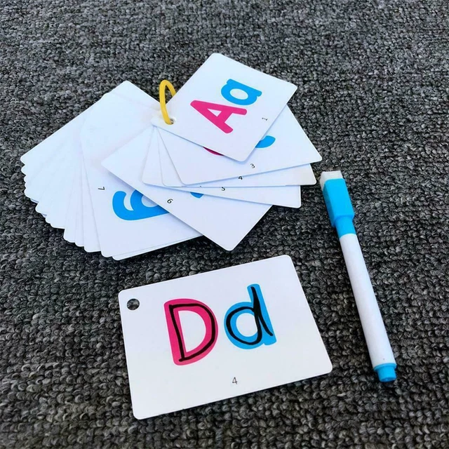 ALPHABET FLASH CARDS A-Z Kids Toddlers Preschool Early Learning Pen ...