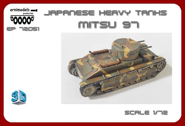 3D PRINTING Japanese Heavy Tanks MITSU 97 1/72 EUR 25,00 - PicClick DE