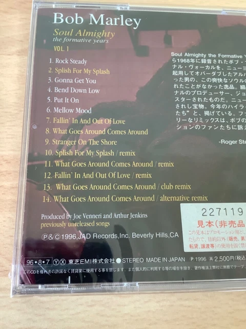 BOB MARLEY - Soul Almighty Vol. 1 - Très rare album CD promo japonais scellé scellé (1996) EUR ...