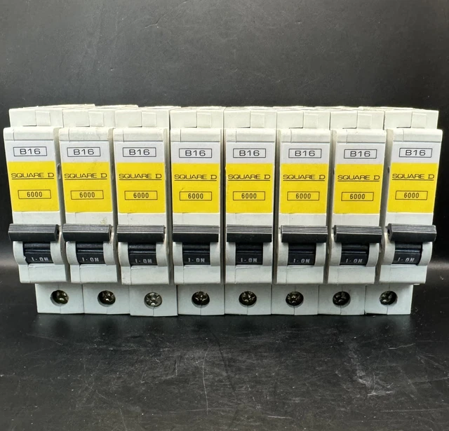SQUARE D QOE MCB 16 Amp Single Pole Qwikline Breaker Type B 16A QO116EB6 6000 £9.50 - PicClick UK