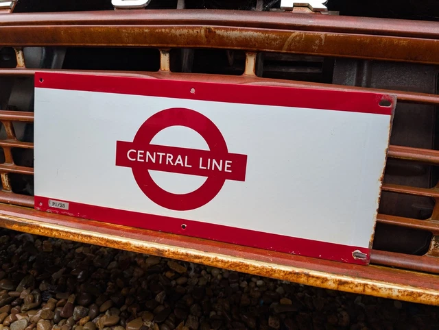 GENUINE TFL LONDON Underground Enamel Sign Central Line Frieze End ...