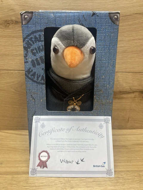 BRITISH GAS WILBUR the Explorer Penguin Plush Soft Toy with COA ...
