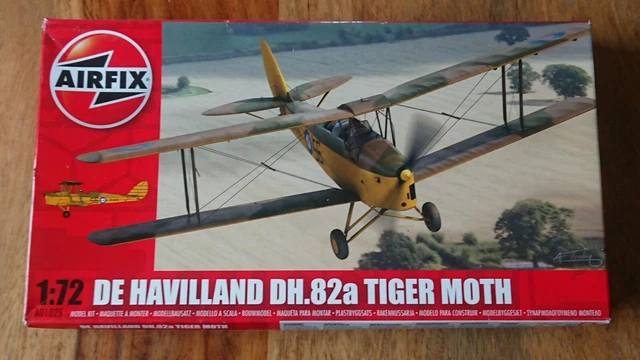 AIRFIX A01025 DE Havilland DH.82a Tiger Moth 1/72 Scale Plastic Model ...